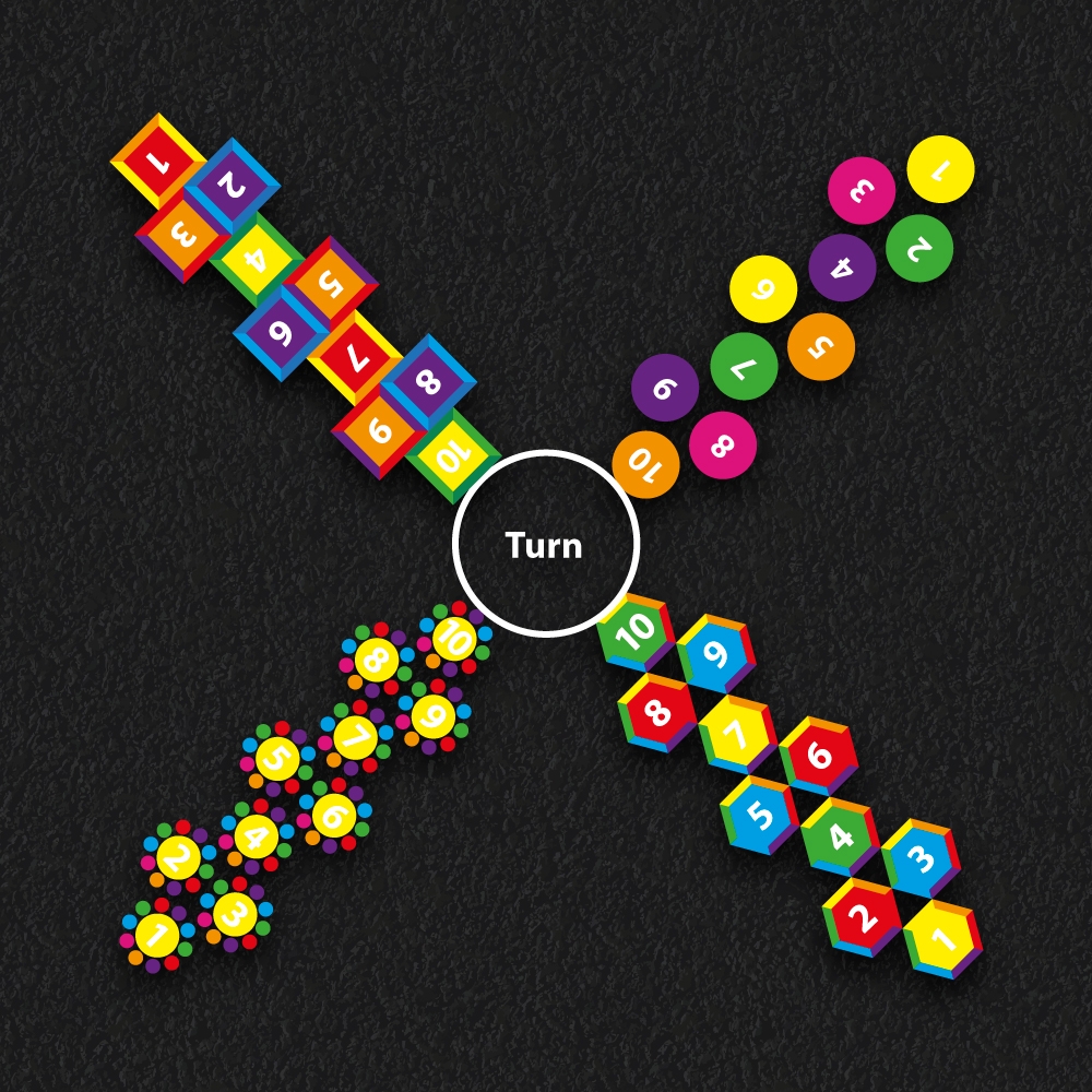 Frog Hopscotch Playground Marking | School Thermoplastic Markings | Uniplay