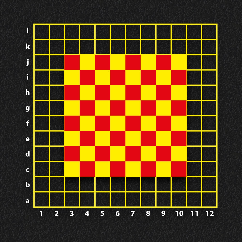 Chess Board with Coordinates Grid Playground Marking | School ...