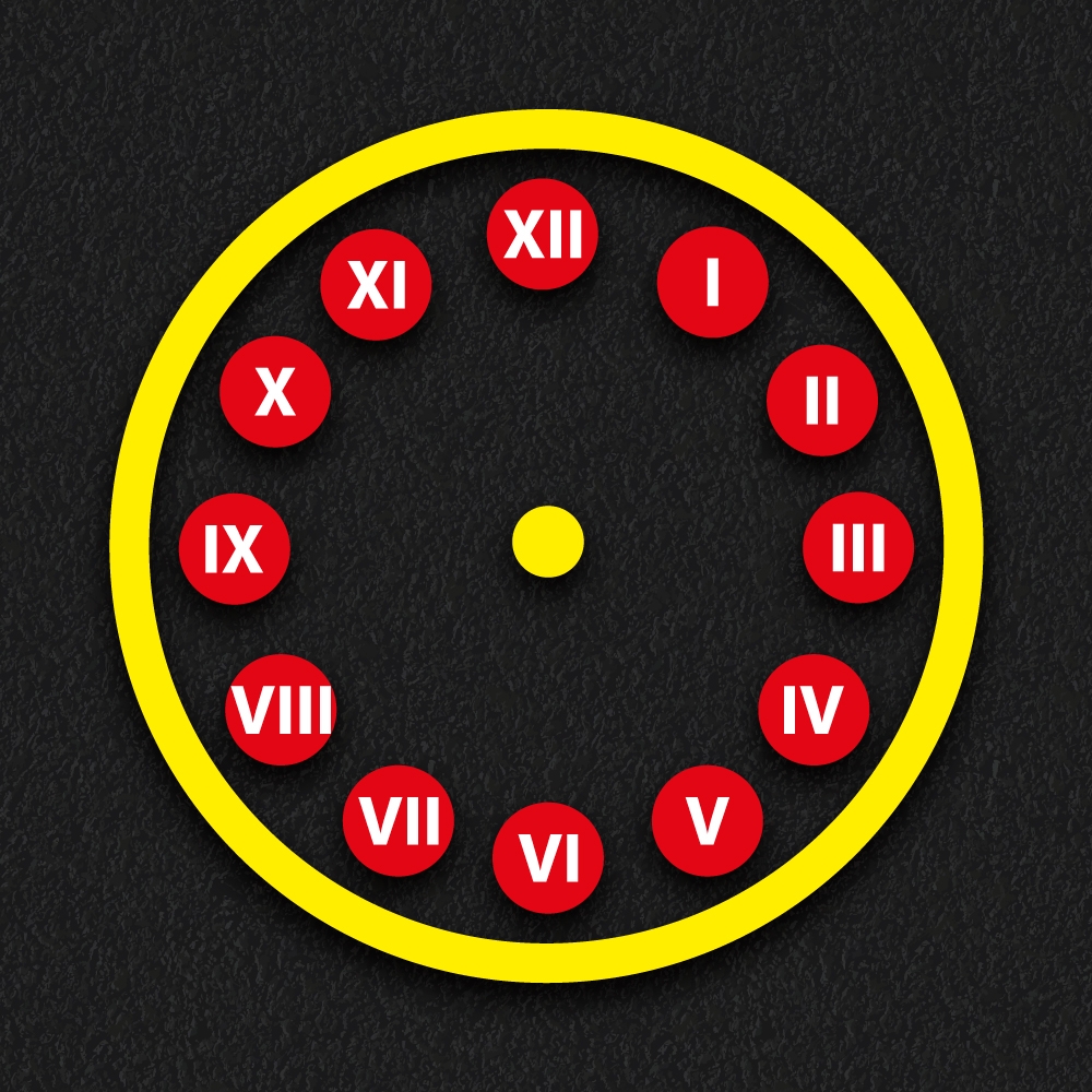Roman Numerals Clock Playground Marking | School Thermoplastic Markings ...