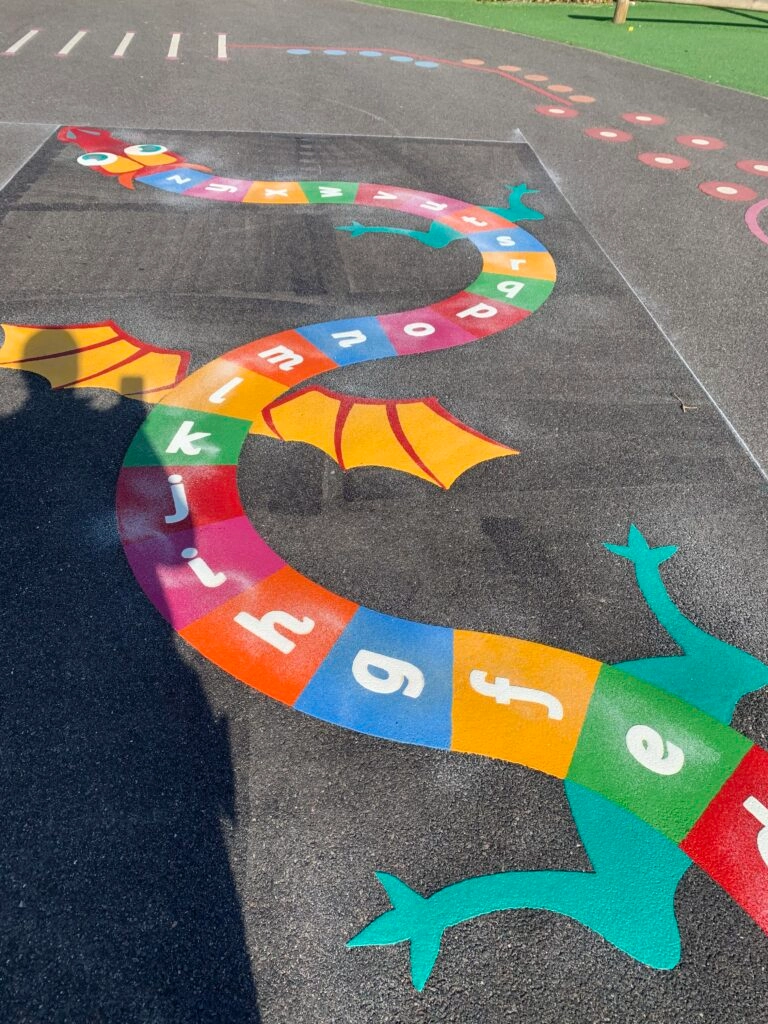 Letter Games Playground Marking Gallery - Uniplay - Playground Markings