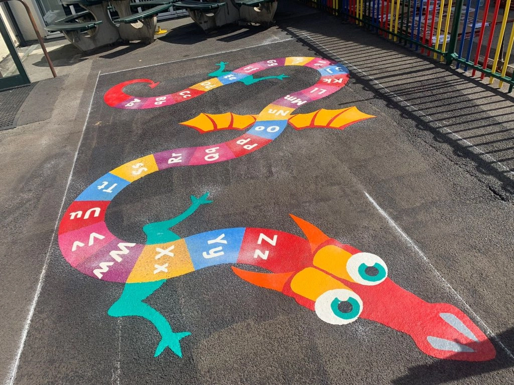 Letter Games Playground Marking Gallery - Uniplay - Playground Markings